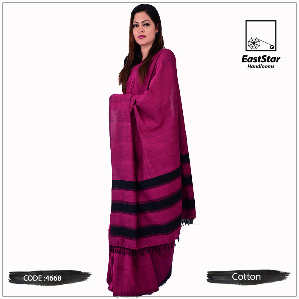 Raven Lollipop Handloom Cotton Saree 4668 – East Star Handlooms