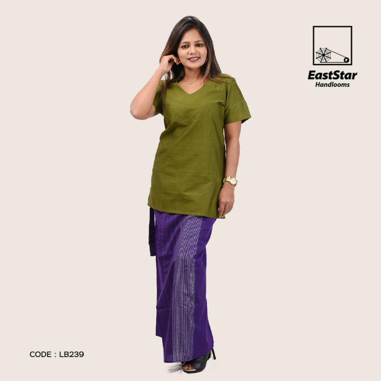 Handloom Lungi & Blouse LB239 – East Star Handlooms