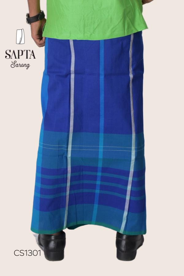Blue Combo Blue Handloom Sarong CS1301 – East Star Handlooms