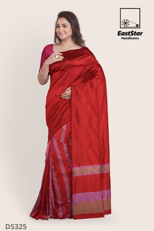 Red & Rose Handloom Silk Saree DS325 – East Star Handlooms