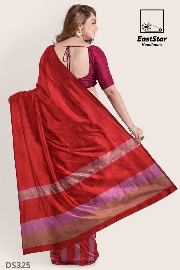 Red & Rose Handloom Silk Saree DS325 – East Star Handlooms