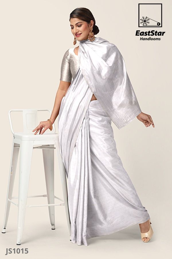 White Handlooms Silk Saree JS1015 – East Star Handlooms