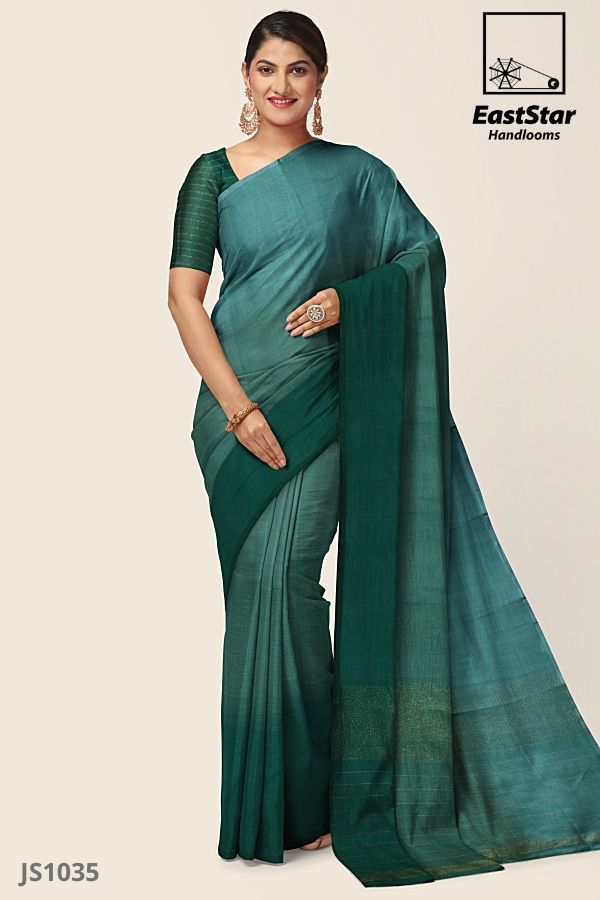 Green Shaded Handlooms Silk Saree JS1035 – East Star Handlooms