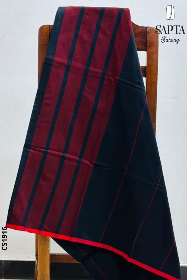 Black Handloom Sapta Sarong CS1916 – East Star Handlooms