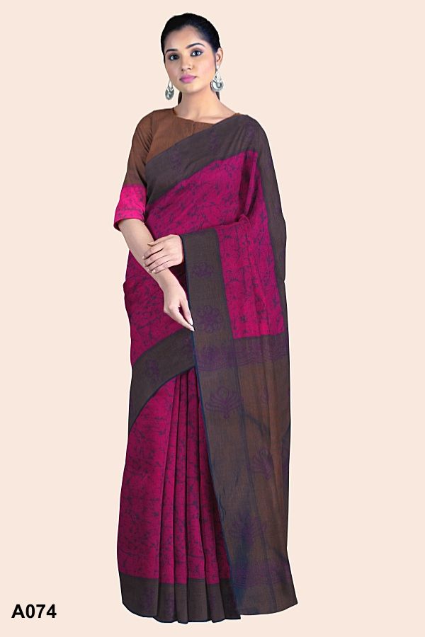 Pink Batik Saree A074 – East Star Handlooms