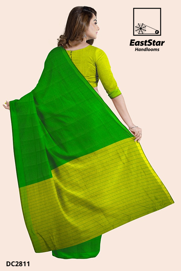 Green Handloom Cotton Saree DC2811 – East Star Handlooms