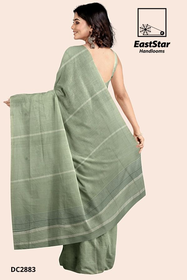 Light Green Handloom Cotton Saree DC2883 – East Star Handlooms